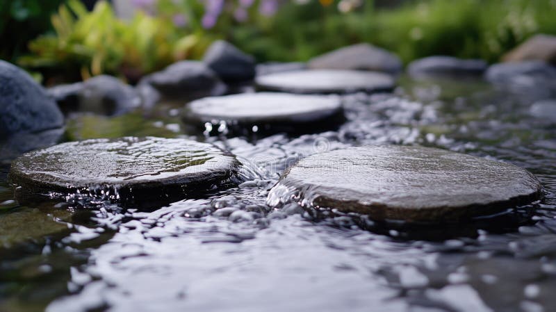 Stream stones stock image. Image of stepping, countryside - 379962585