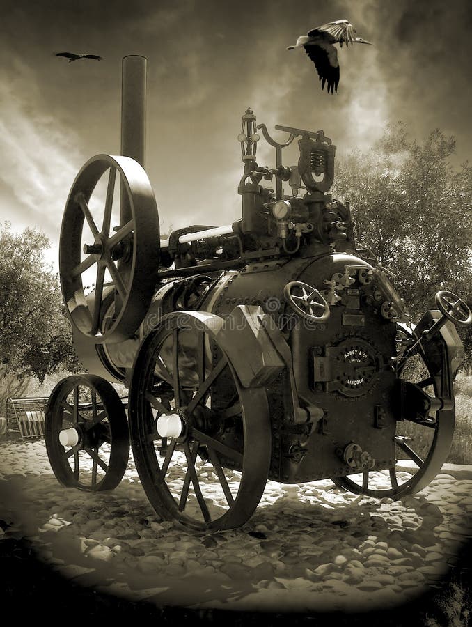 Stream tractor stock photo. Image of machinery, metal - 3559322