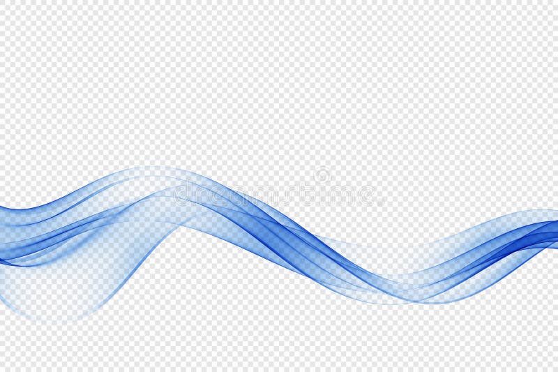 Stream of Transparent Blue Lines, a Blue Wave on a Transparent ...