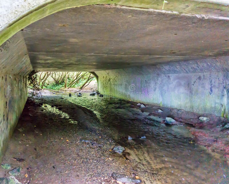 Stream Under Bridge stock image. Image of stream, flowing - 123757857