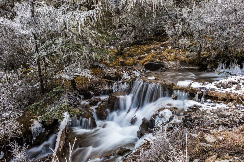 Stream in Valley on Mountain of China Stock Photo - Image of china ...
