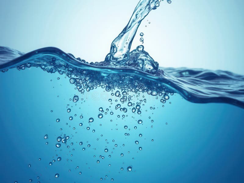 Stream of Water is Coming Out of the Ocean Stock Image - Image of fresh ...