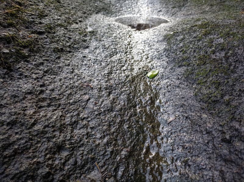 The Stream of Water Dripping on the Rock Stock Photo - Image of ...