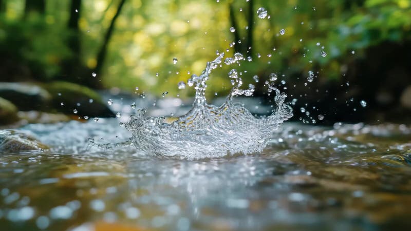 Stream of Water is Falling from the Sky. the Water is Clear and the Sky ...