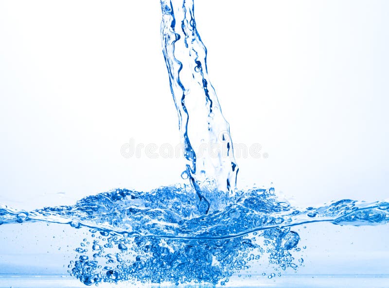 Stream of Water Falling into the Water Stock Image - Image of surface ...