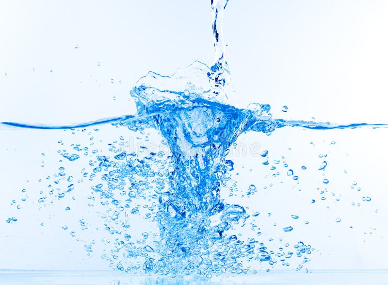 Stream of Water Falling into the Water Stock Photo - Image of droplet ...