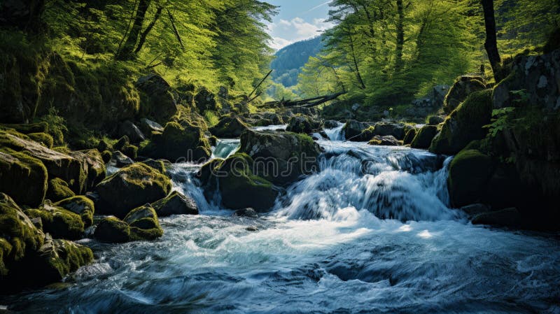Stream Water Flow, Gushing Spring, Clear Spring, Hot Spring Water ...