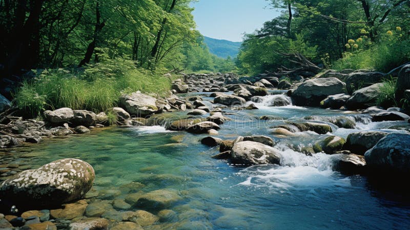 Stream Water Flow, Gushing Spring, Clear Spring, Hot Spring Water ...