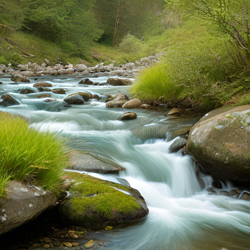 Stream Water Flowing Spring Spring Spring Spring Water Source Dynamics ...