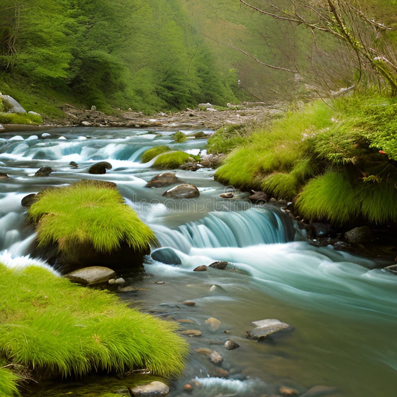 Stream Water Flowing Spring Spring Spring Spring Water Source Dynamics ...