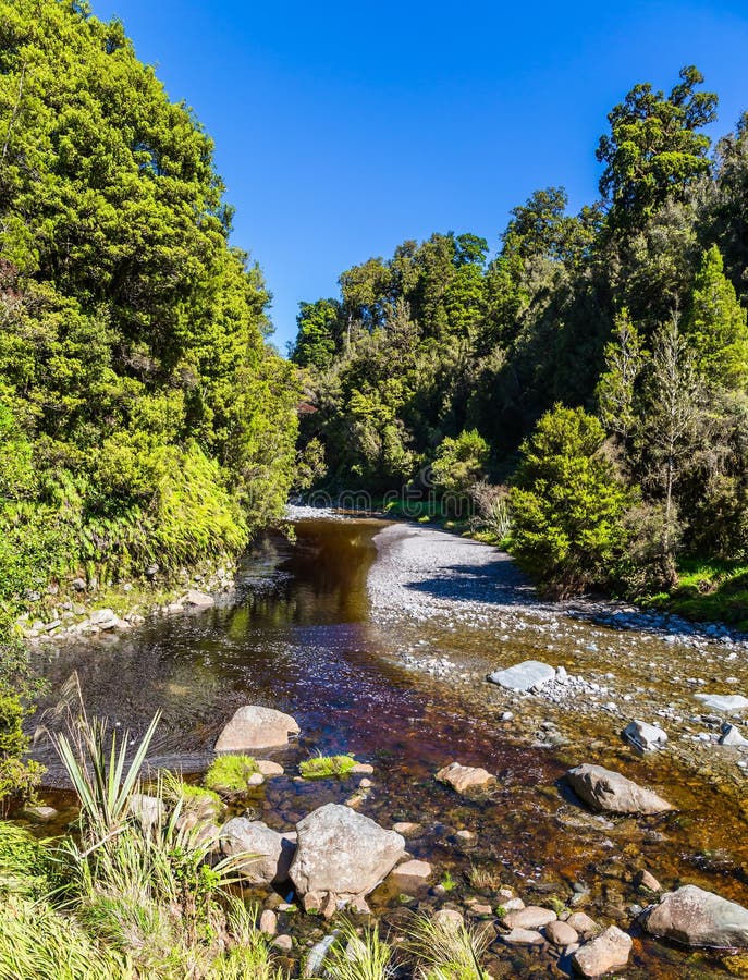 Stream with water flows stock photo. Image of environment - 295486720