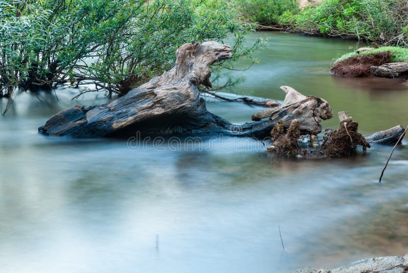 The Stream of Water Flows Down Stock Photo - Image of landscape, stone ...
