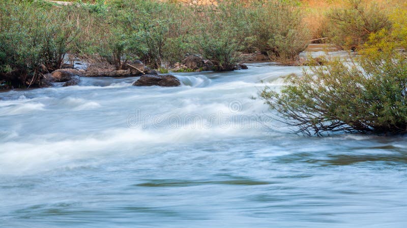 The Stream of Water Flows Down Stock Image - Image of landscape ...