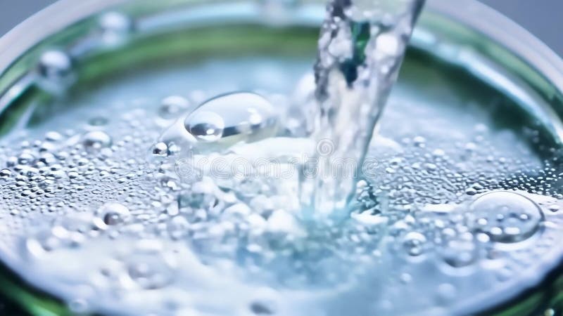 Water Pouring into a Metal Container with Condensation Stock Video ...