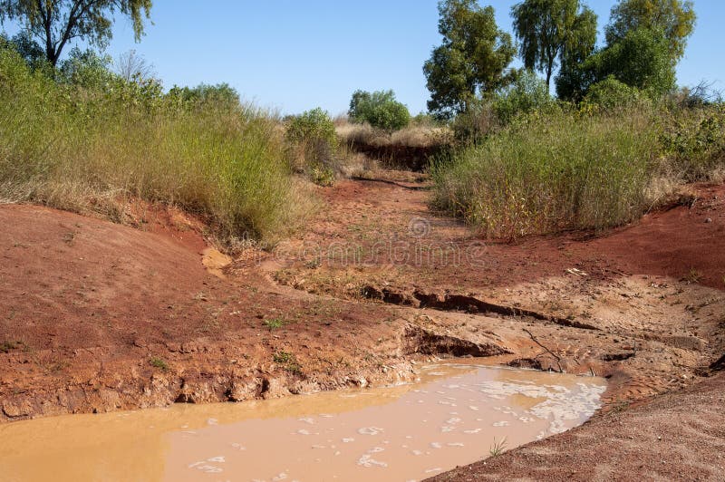 Stream with Water after Rain in the Outback Stock Photo - Image of ...