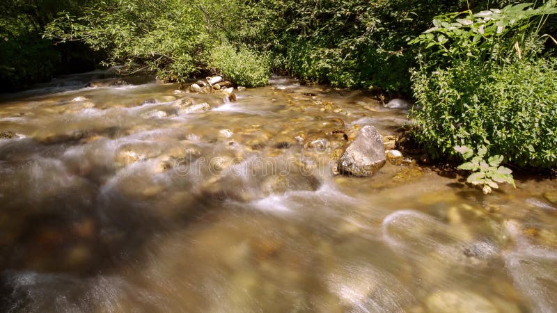 Stream of Water Flows through the Rocks Stock Footage - Video of wild ...