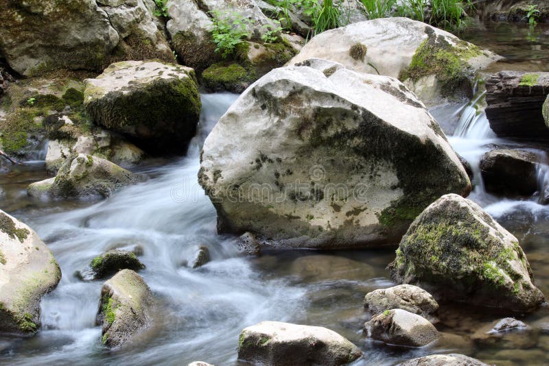 Stream water with rocks stock image. Image of clean, fresh - 36682385