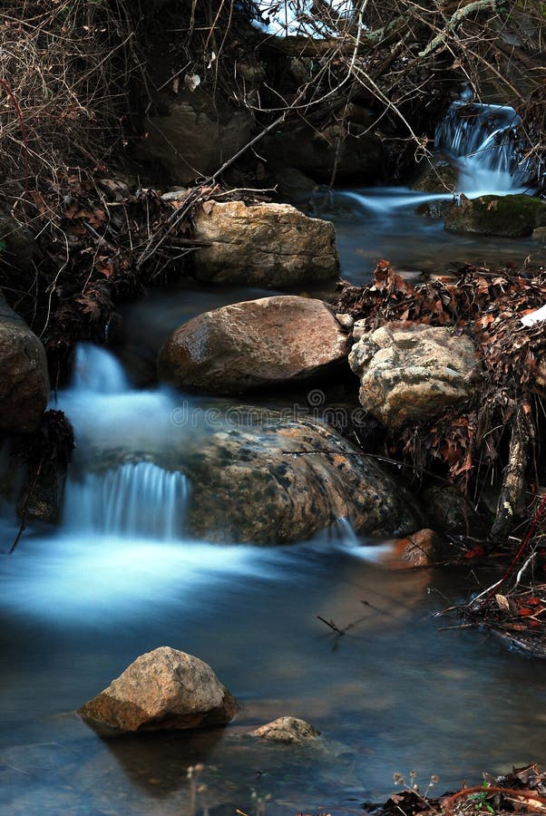 Stream Waterfall stock photo. Image of brush, camp, pristine - 12344400