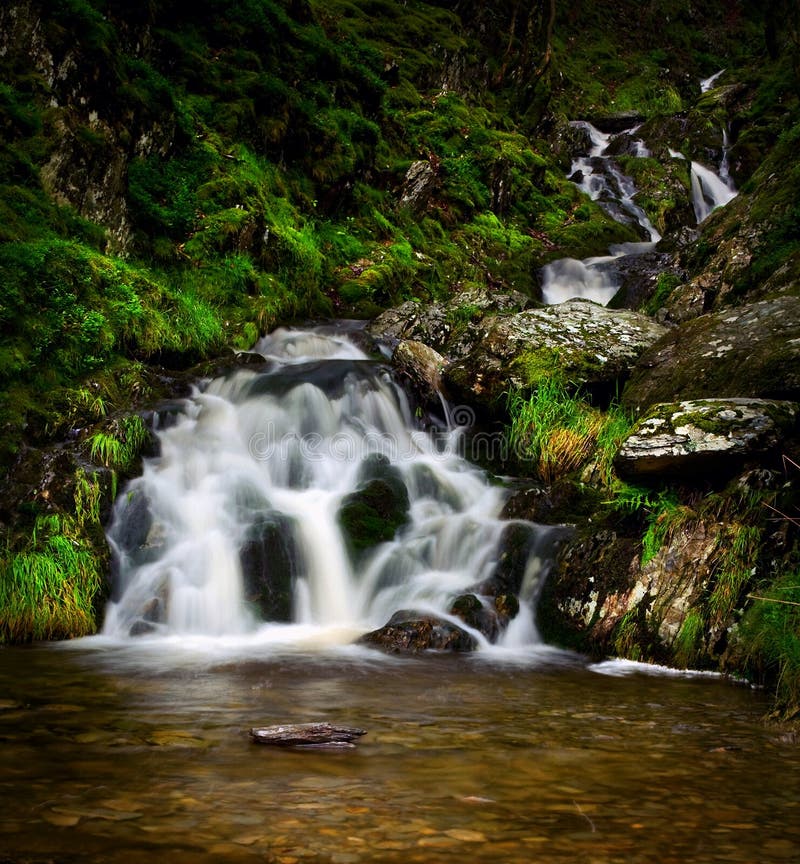 Stream and waterfall stock image. Image of beauty, rock - 25439651