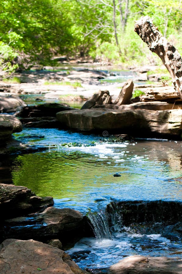 Stream with waterfall stock photo. Image of flow, moss - 30368354