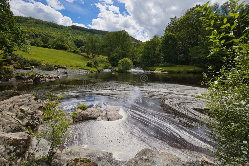 Stream in the Welsh nature stock image. Image of 2024 - 360159249