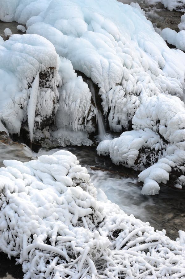 Stream in winter stock image. Image of fall, china, gray - 28862061