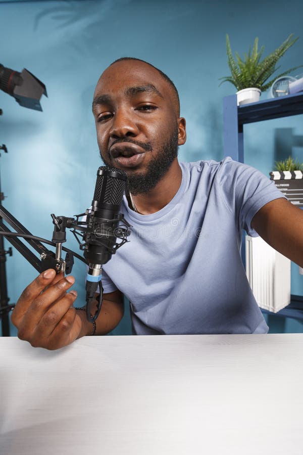 Streamer Recording Video for Vlog Stock Photo - Image of live, home ... Streamer Recording Video for Vlog Stock Photo - Image of live, home ...