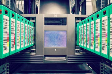 Streamer, Tape Library for Data Backup Stock Photo - Image of data ...