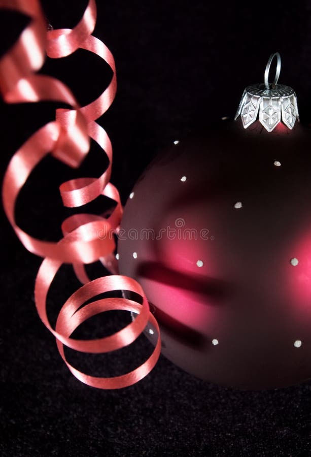 Streamer and xmas ball stock image. Image of december - 11330151