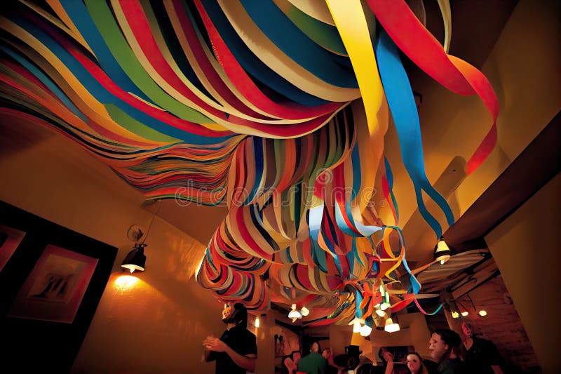 Whimsical Streamers Dance Celebrating National Cherries Jubilee Day.AI ...