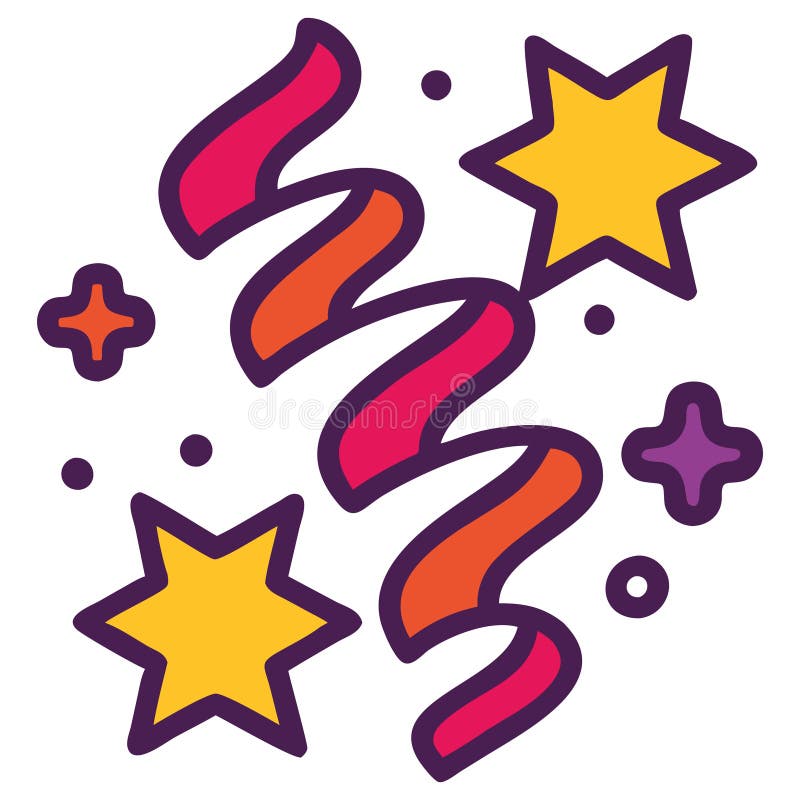 Streamers party icon stock vector. Illustration of fair - 362434634