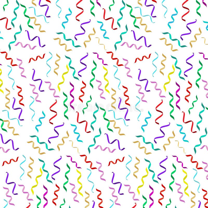 Streamers Pattern. Vector Serpentine Background Stock Vector ...