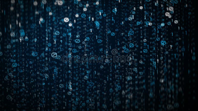 Streaming Binary Code Background, Falling Digits on Backdrop, Matrix ... Streaming Binary Code Background, Falling Digits on Backdrop, Matrix ...