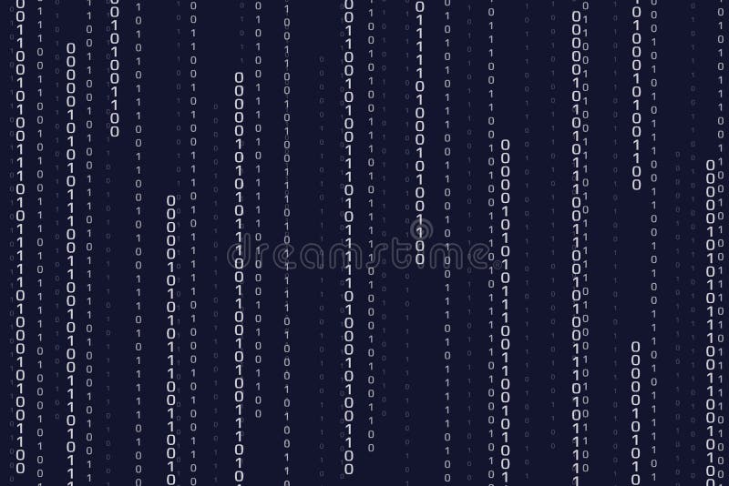 Streaming Binary Code Background Stock Vector Illustration Of Coding