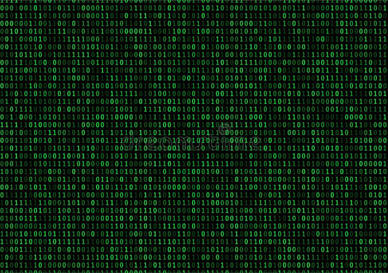 Streaming Binary Code Background. Stock Illustration - Illustration of ...