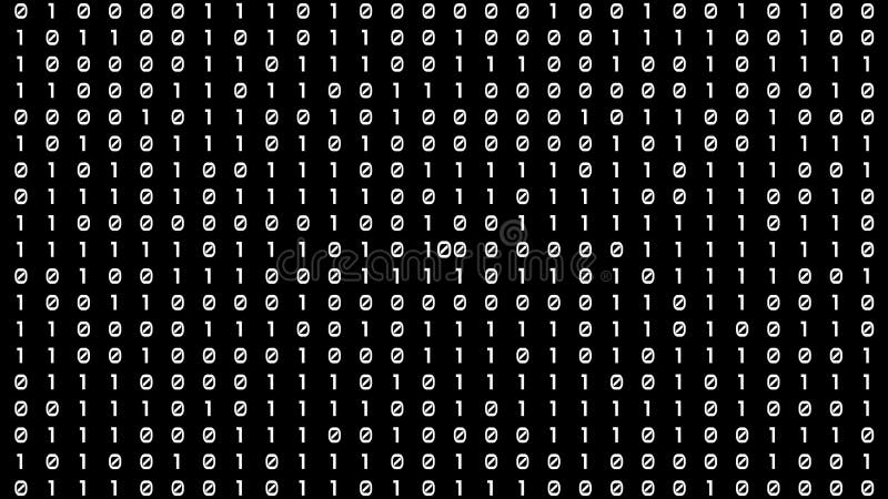 Streaming Binary Code Background Falling Digits On Black Backdrop Stock Image Image Of