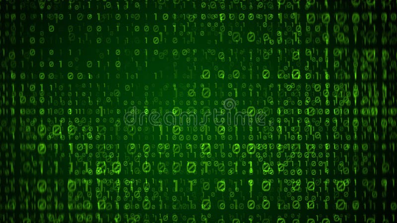 Streaming Binary Code Background, Falling Digits on Backdrop, Matrix Background with Digit Stock ...