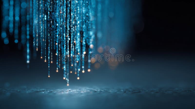 Streaming Binary Data Creating a Digital Information Flow Stock Photo ...