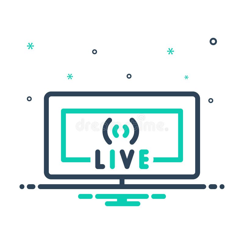 Mix Icon for Streaming, Live and Promotion Stock Vector - Illustration ...