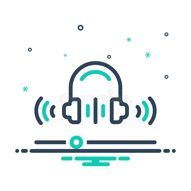Mix Icon for Streaming, Music and Play Stock Illustration ...