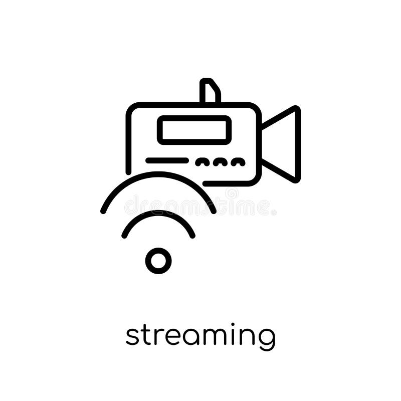 Streaming Icon. Trendy Modern Flat Linear Vector Streaming Icon Stock ...