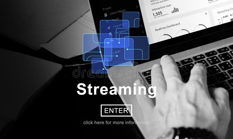 Streaming Internet Media Technology Data Concept Stock Photo - Image of ...
