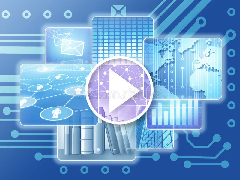 Streaming media concept stock illustration. Illustration of broadcast ...