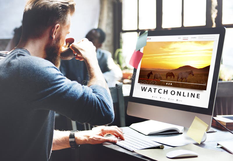 Streaming Multimedia Audio Entertainment Internet Concept Stock Image ...