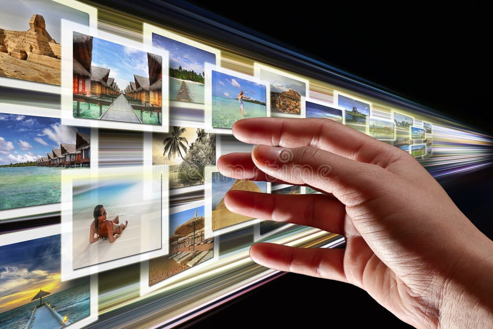 Streaming Multimedia from the Internet Stock Image - Image of concept ...