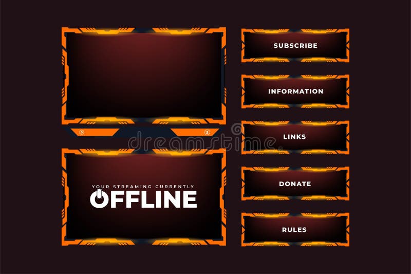 Streaming Overlay Frame and Screen Interface Decoration. Futuristic ... Streaming Overlay Frame and Screen Interface Decoration. Futuristic ...