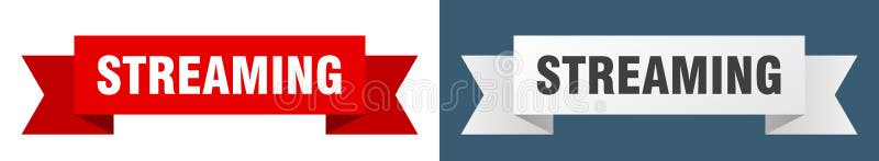 Streaming Ribbon. Streaming Isolated Paper Sign. Banner Stock Vector ...