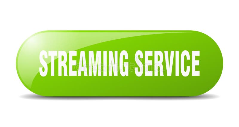 Streaming Service Button. Sticker. Banner. Rounded Glass Sign Stock ...