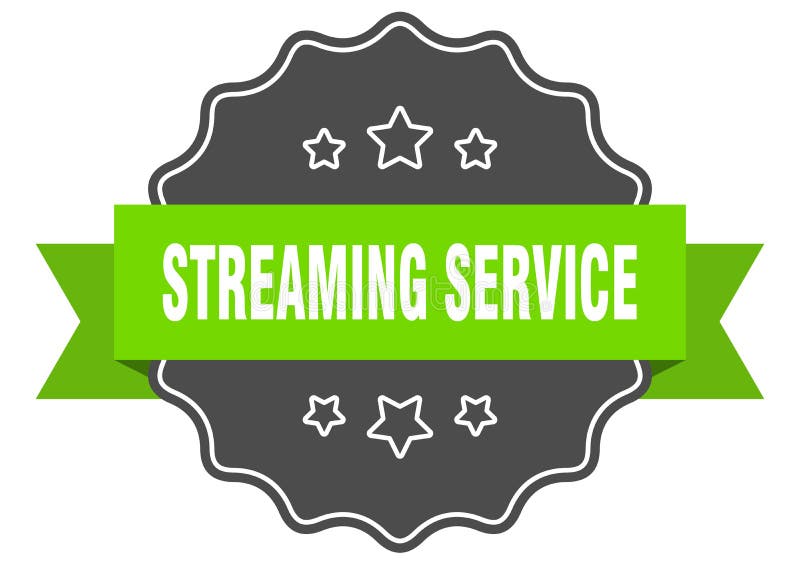 Streaming Service Label. Streaming Service Isolated Seal. Sticker. Sign ...