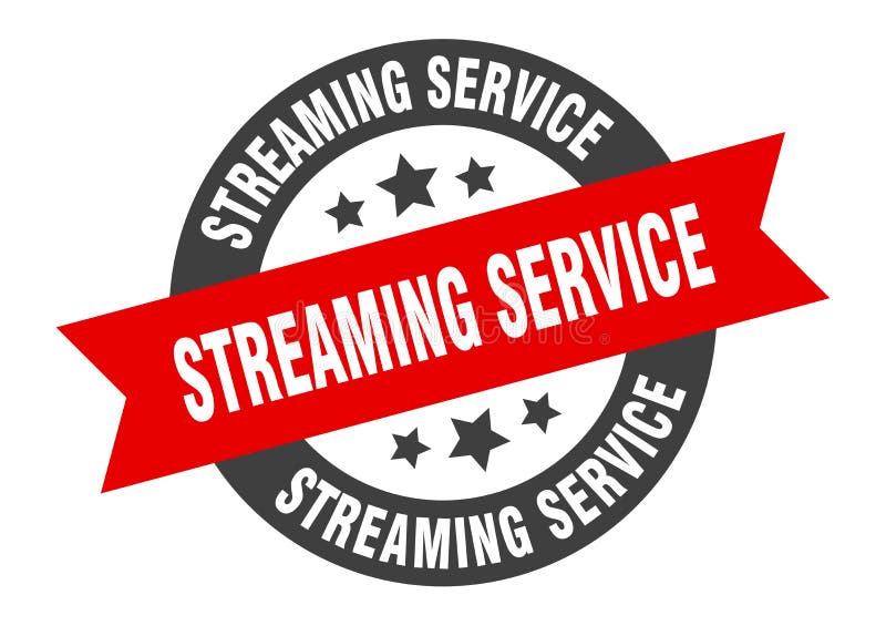 Streaming Service Ribbon. Streaming Service Isolated Paper Sign. Banner ...